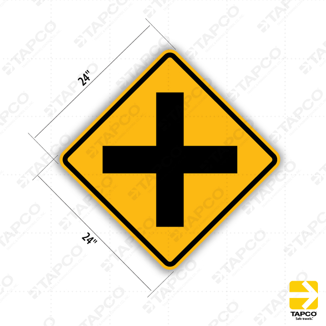4-Way Intersection (Symbol) Sign W2-1 | 373-03400 | TAPCO - Traffic ...